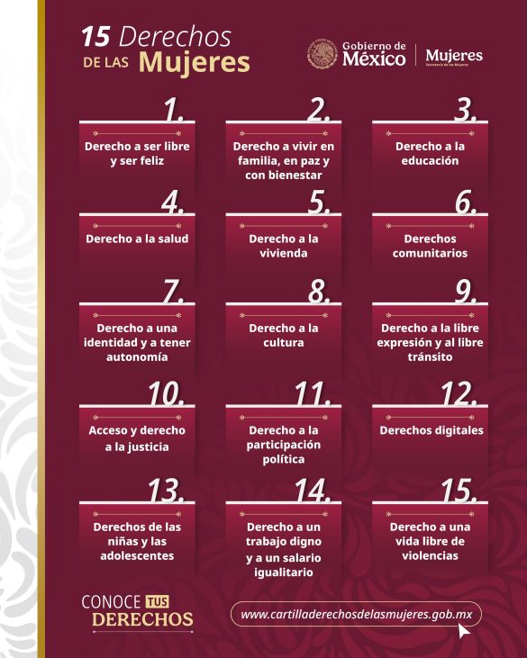 Conoce La Cartilla de Derechos de las Mujeres - Mujer es Más