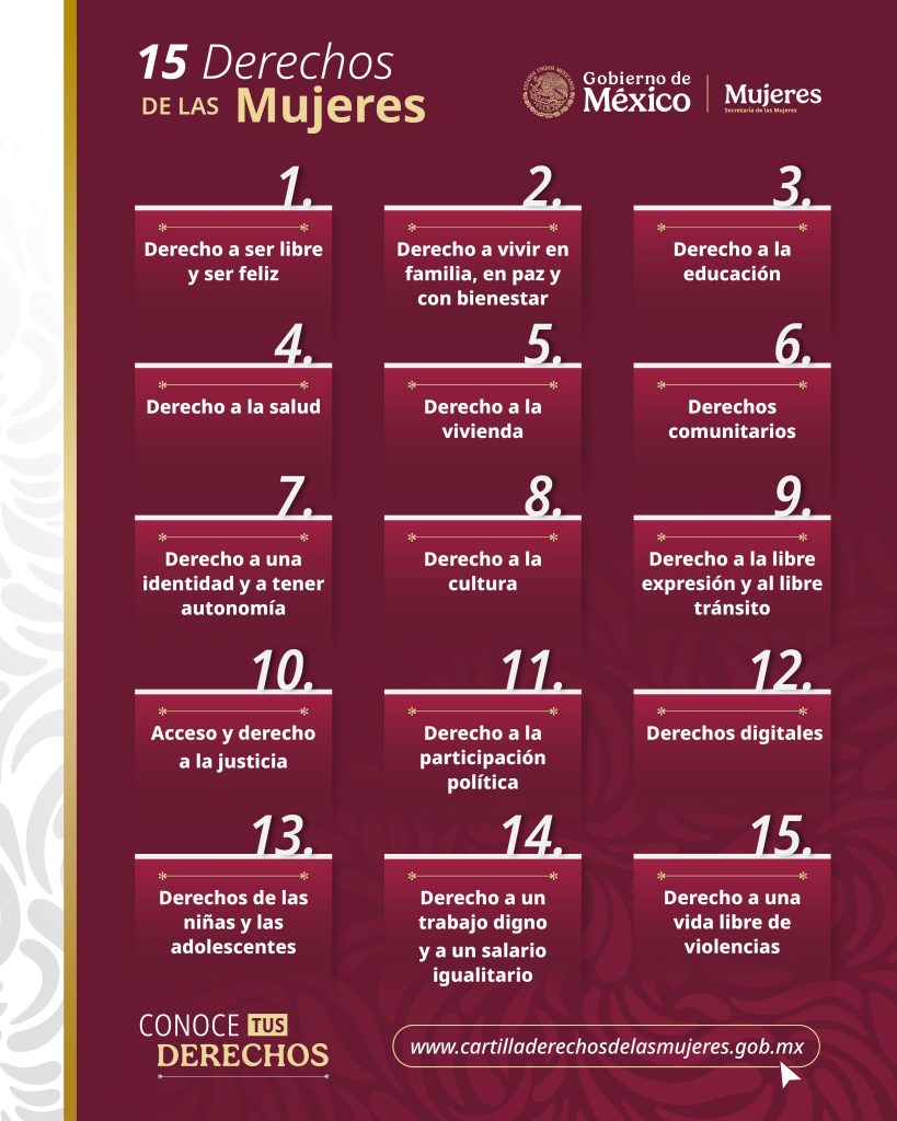 Conoce La Cartilla de Derechos de las Mujeres - Mujer es Más